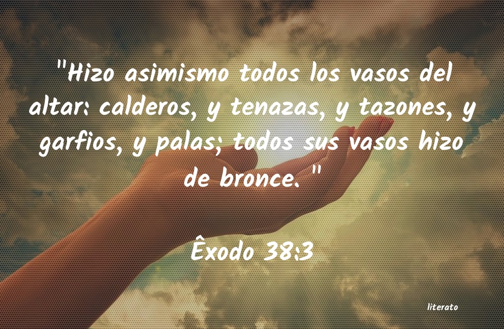 La Biblia - Êxodo - 38:3