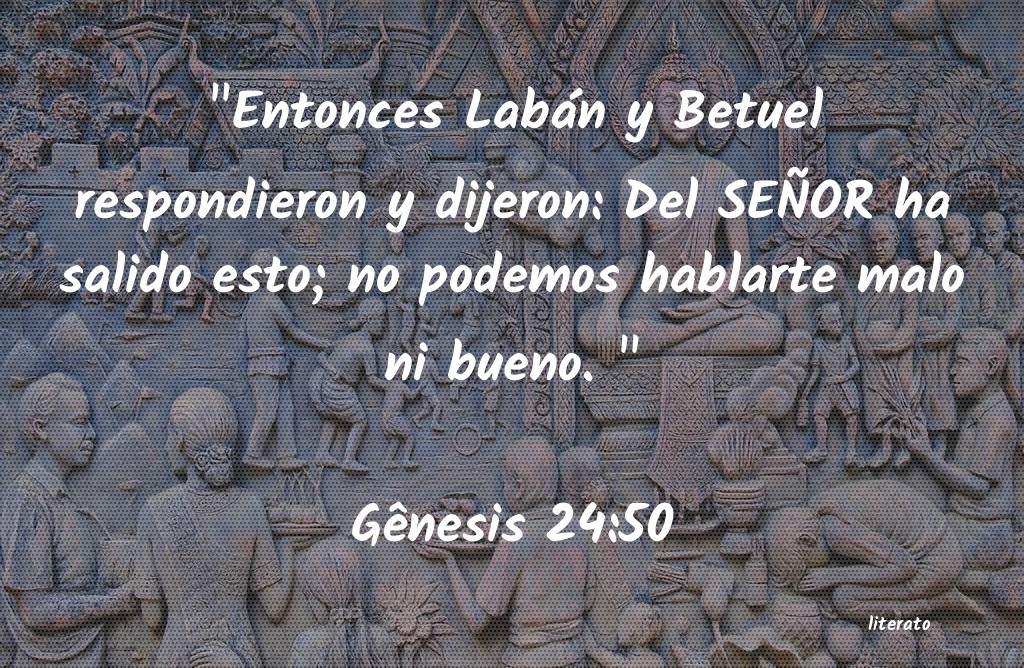 La Biblia - GÃªnesis - 24:50