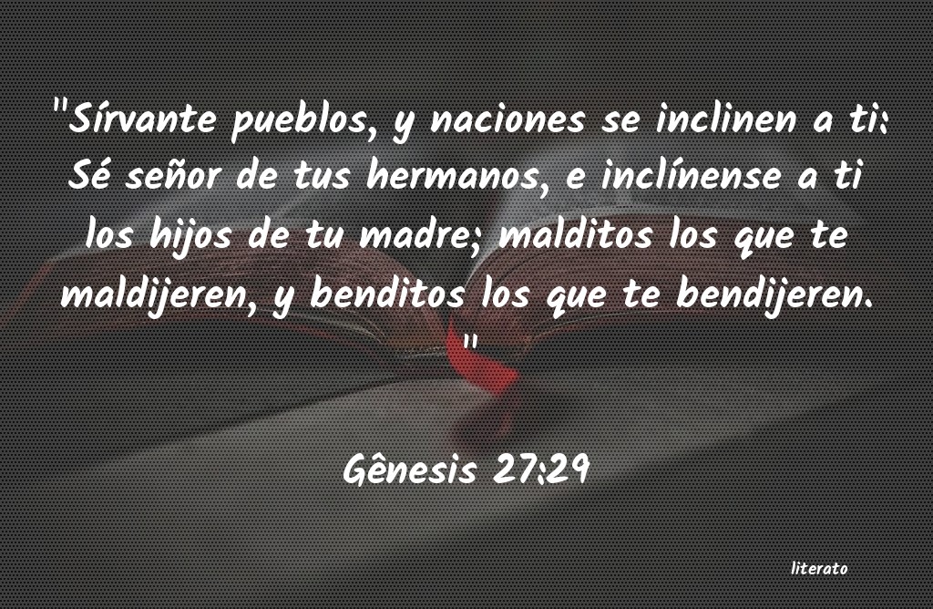 La Biblia - GÃªnesis - 27:29