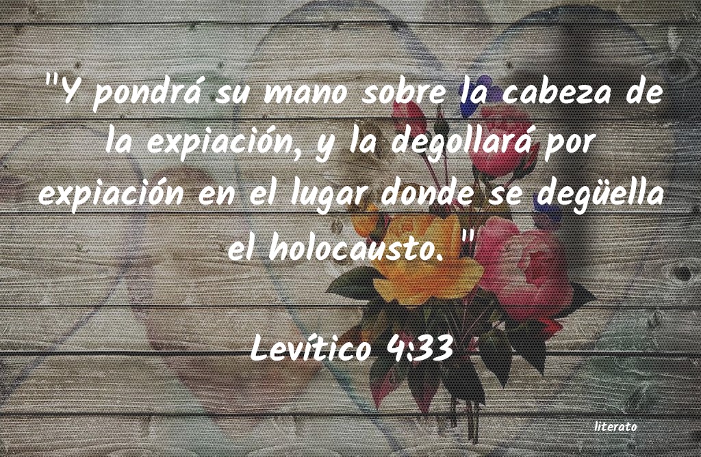 La Biblia - Levítico - 4:33