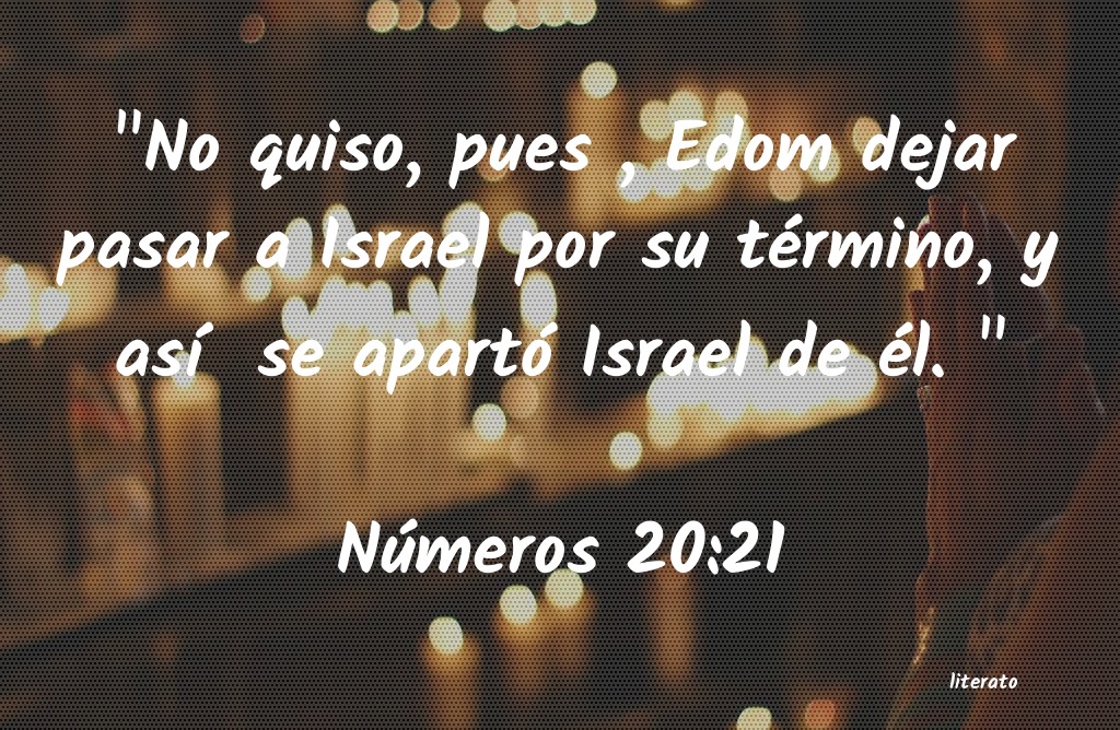 La Biblia - NÃºmeros - 20:21