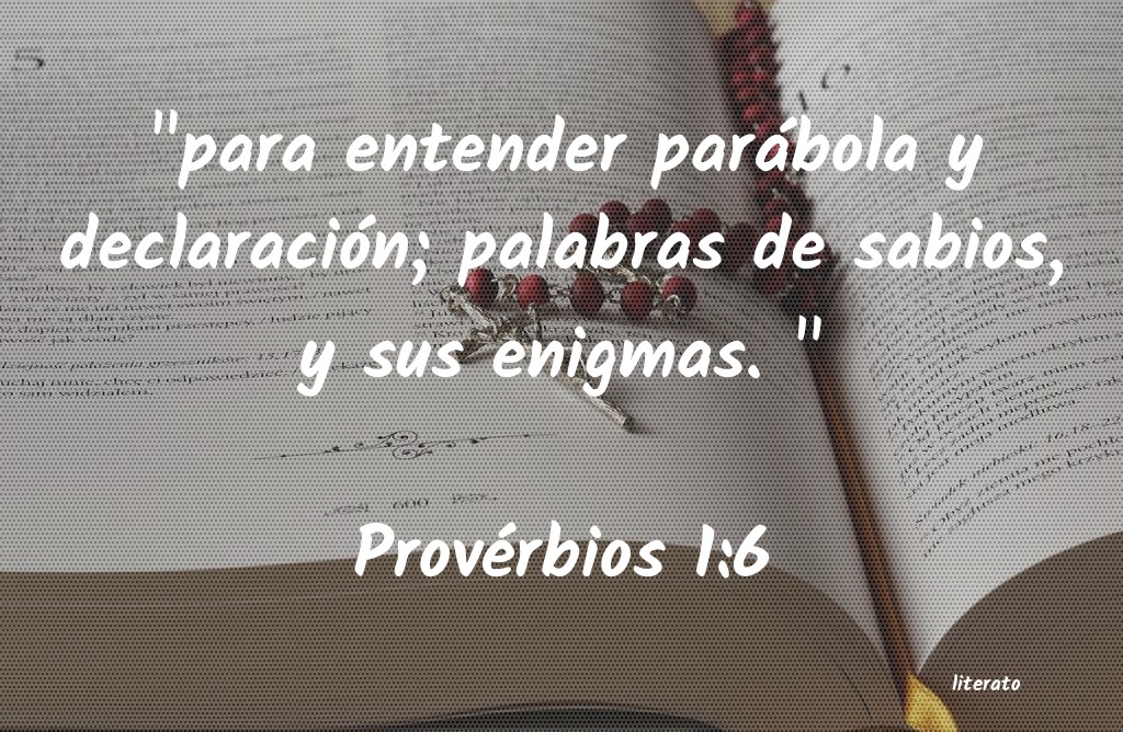Proverbios 1 6 7
